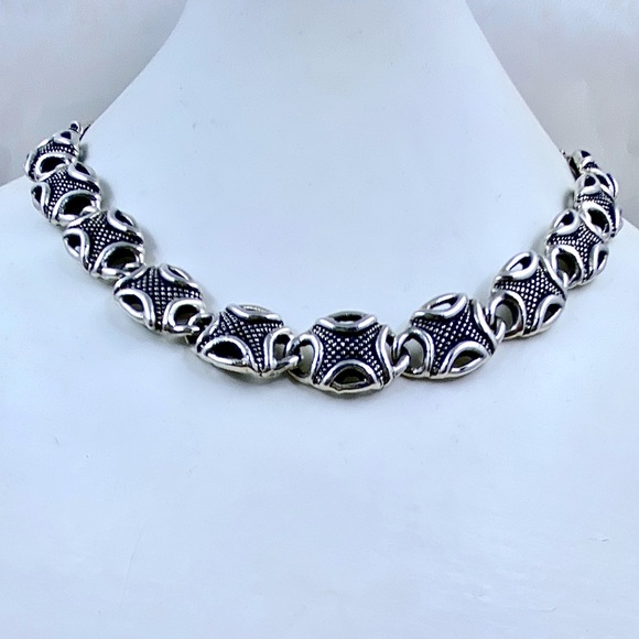 D’ Molina | Jewelry | Vintage D Molina Tm9 Heavy Sterling Link Necklace ...